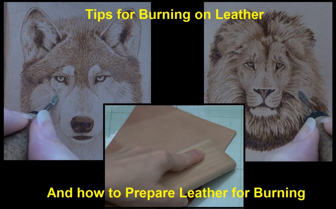 How to Smooth & Burn Leather Pyrography Tutorial wood burning ...